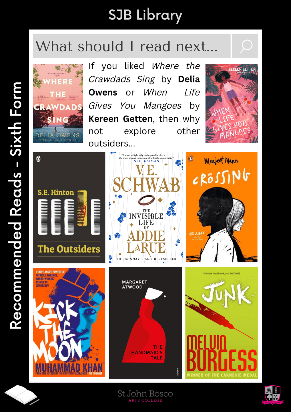 St John Bosco Arts College - Welcome to the Library