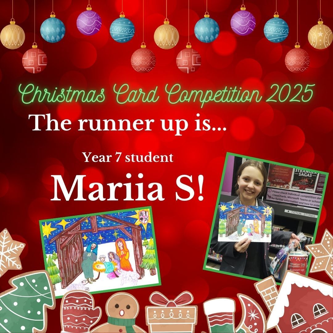 St John Bosco Arts College - Christmas Card Competition - the winner is...
